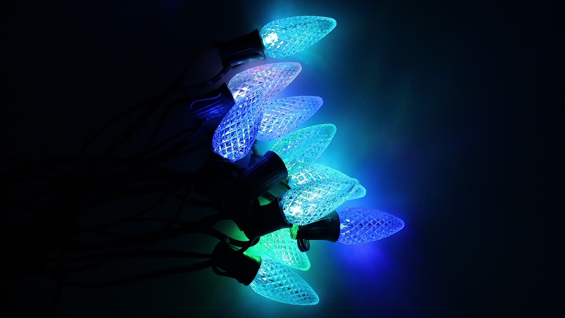 C9 Color Changing Christmas Lights RGB Faceted ProCore LED Christmas L ...